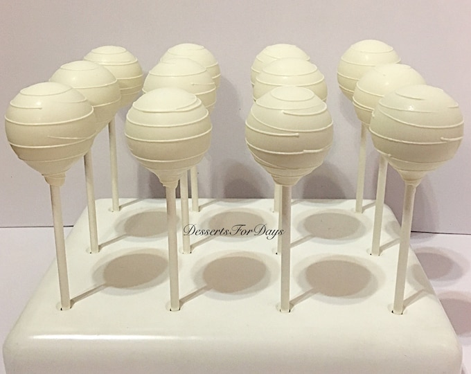 1 Dozen White Cake Pops With High Quality Ingredients. Cake - Etsy