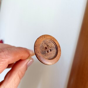 70s Brown Buttons Wood Imitation, Coat Jacket Dress Shirt Buttons, Made ...
