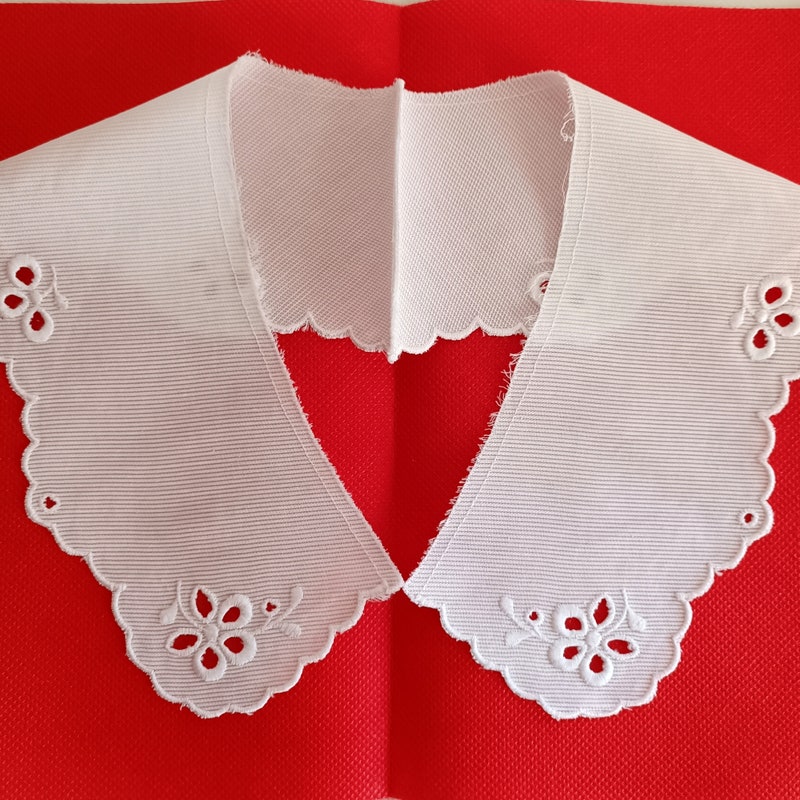 Embroidery Collar Shirt - Etsy