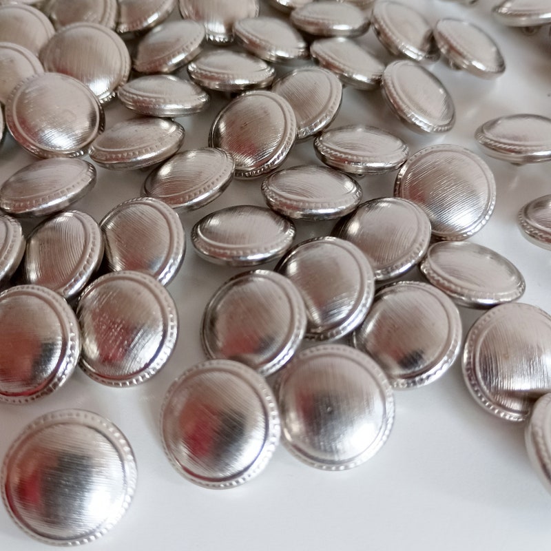 Silver Tone Buttons - Etsy