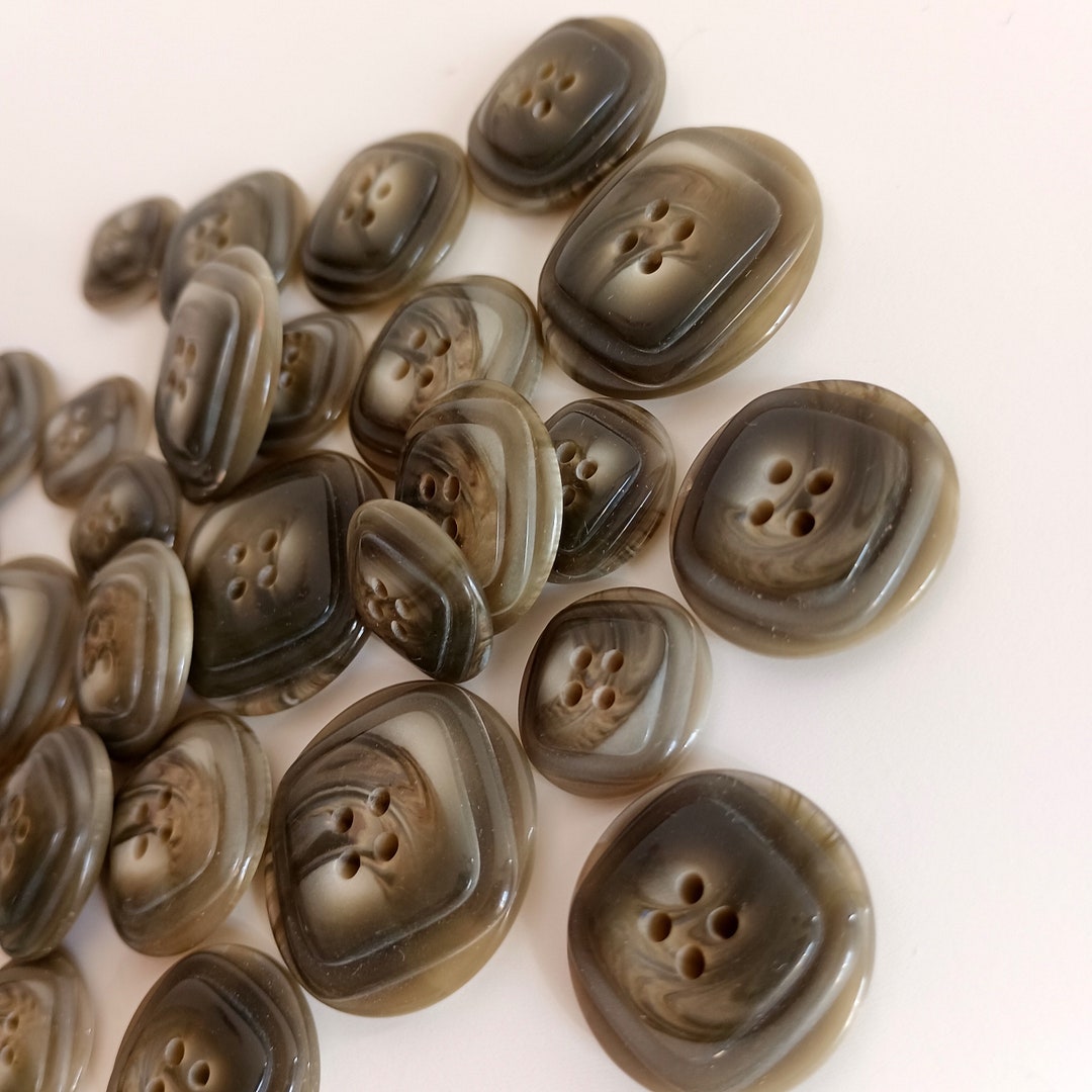 Green Shaded Buttons, Coat Jacket Dress Buttons, Made in Italy High ...