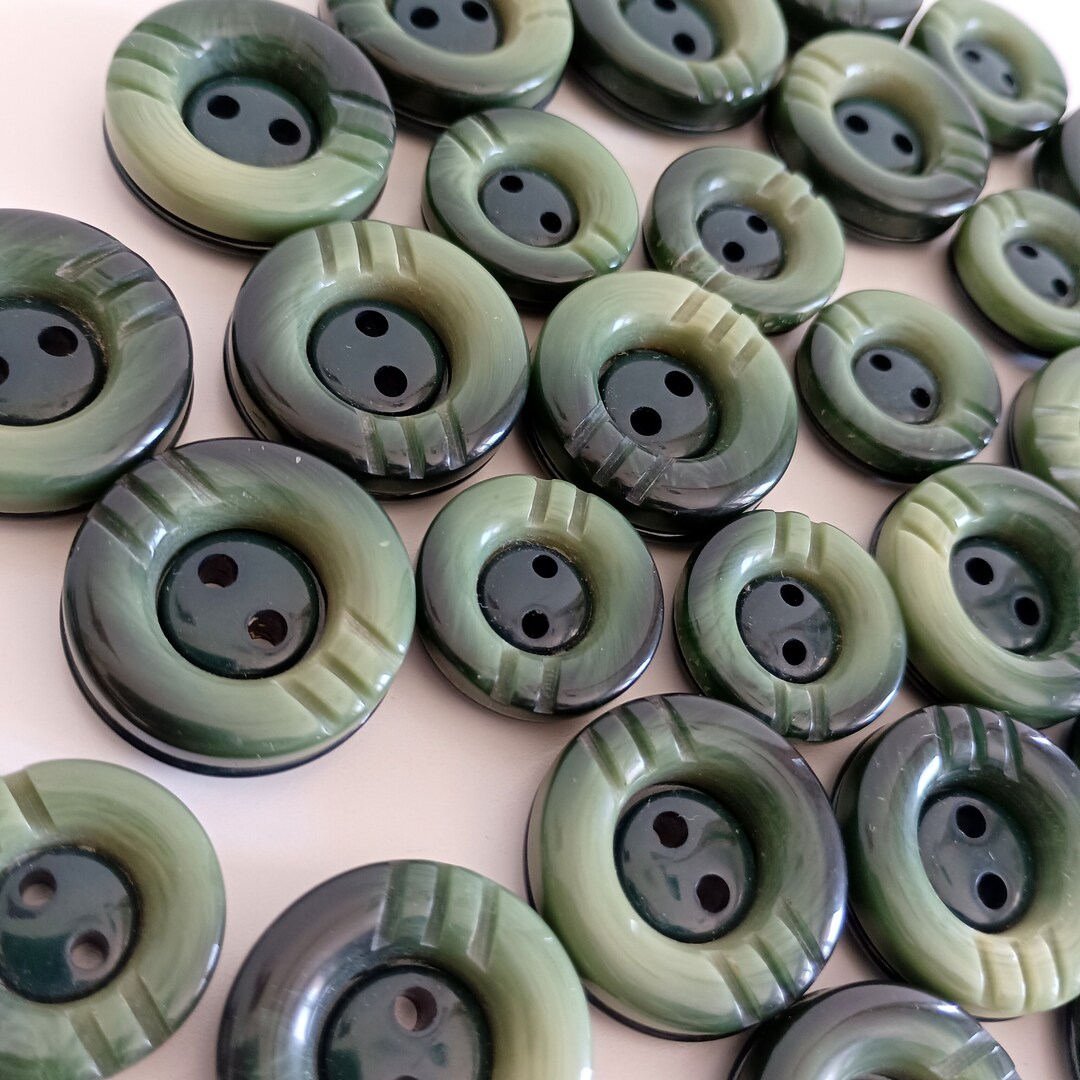 Green Shaded Buttons, Coat Jacket Dress Buttons, Made in Italy High ...