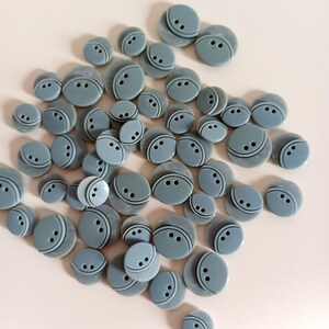 60 Light Blue Buttons, Dress Shirt Doll Baby Buttons, Made in Italy ...
