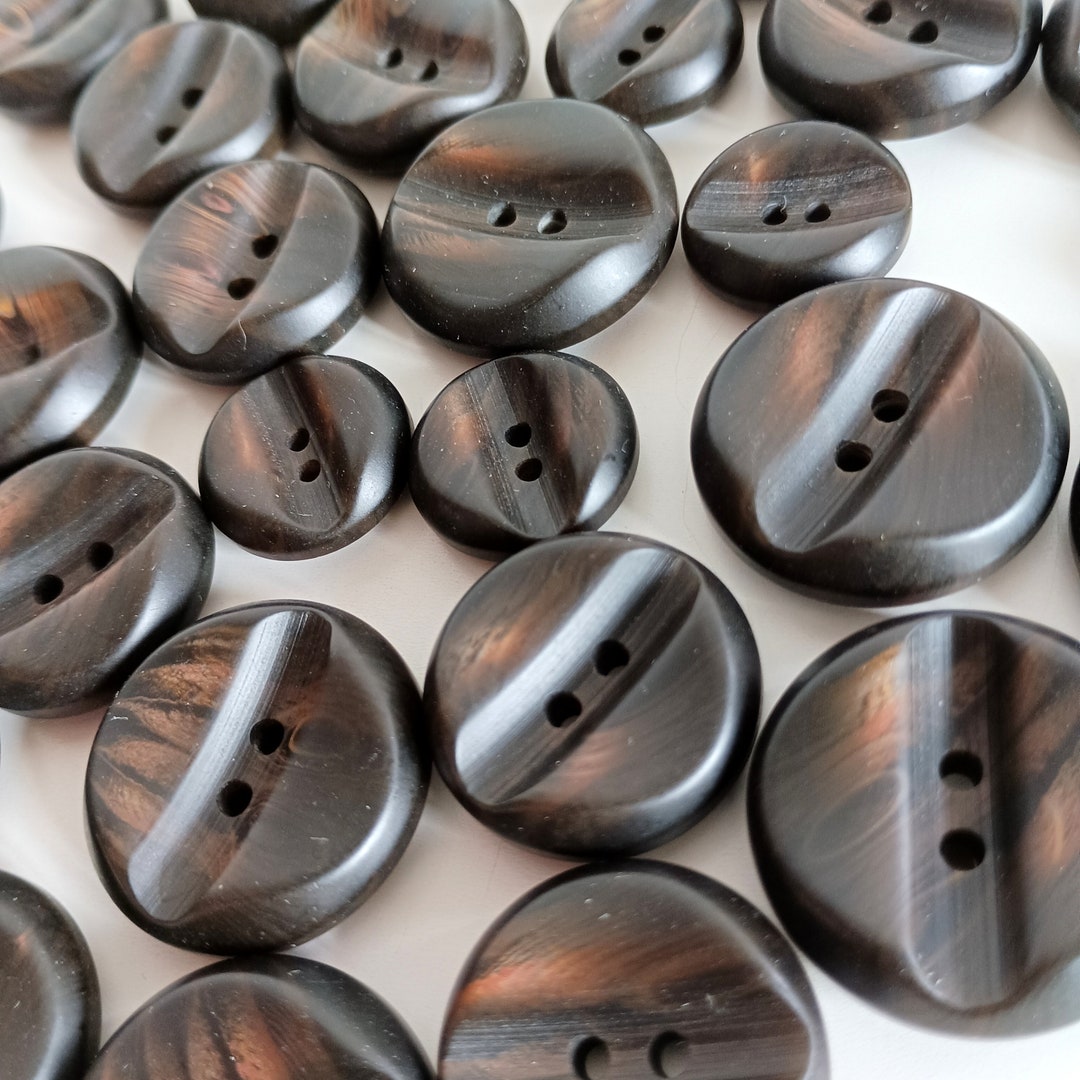 Brown Shaded Plastic Buttons: Italian High Fashion, 2-hole - Etsy