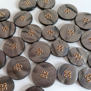 Pearly Gray Buttons, Coat Jacket Dress Buttons, Made in Italy High ...