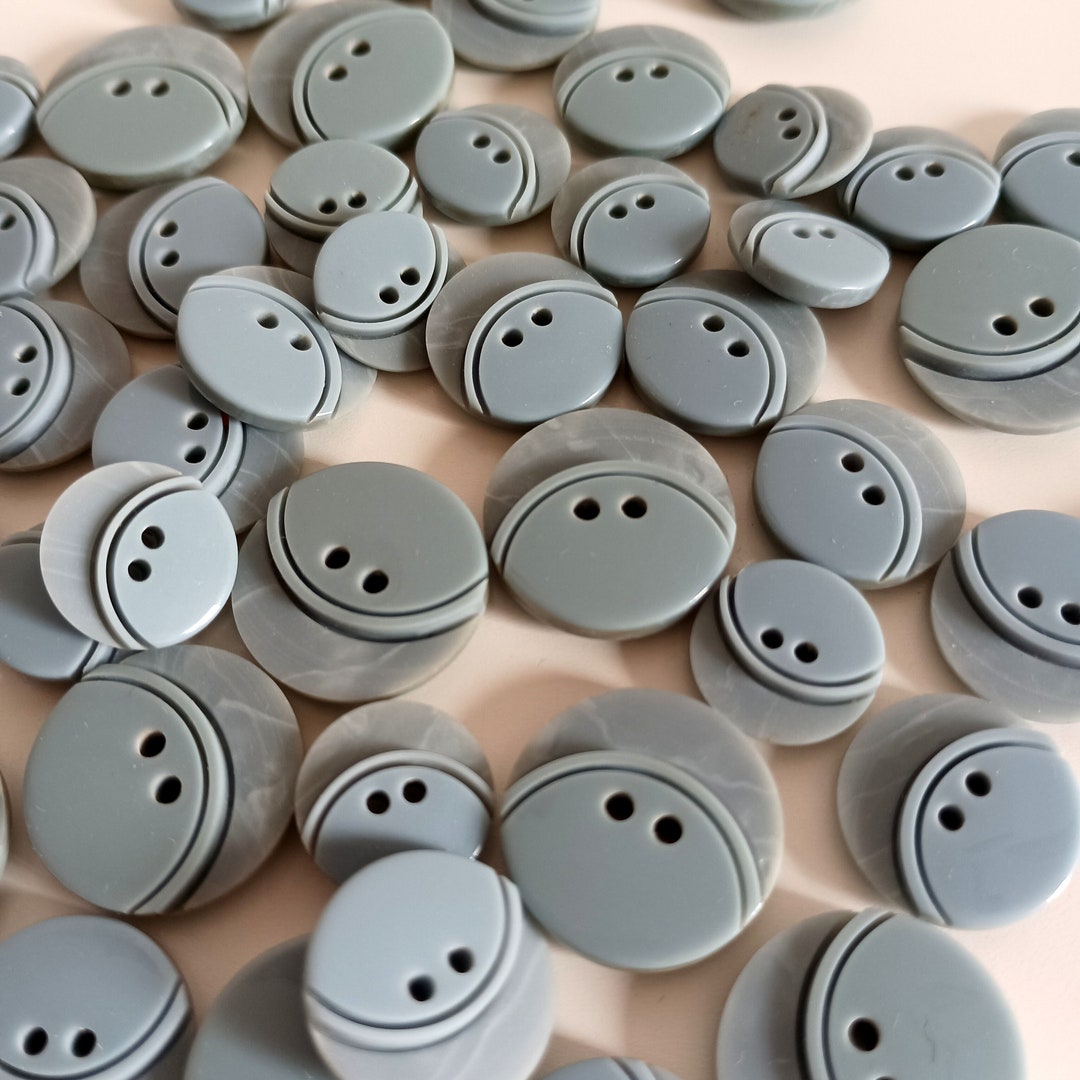 60 Light Blue Buttons, Dress Shirt Doll Baby Buttons, Made in Italy ...