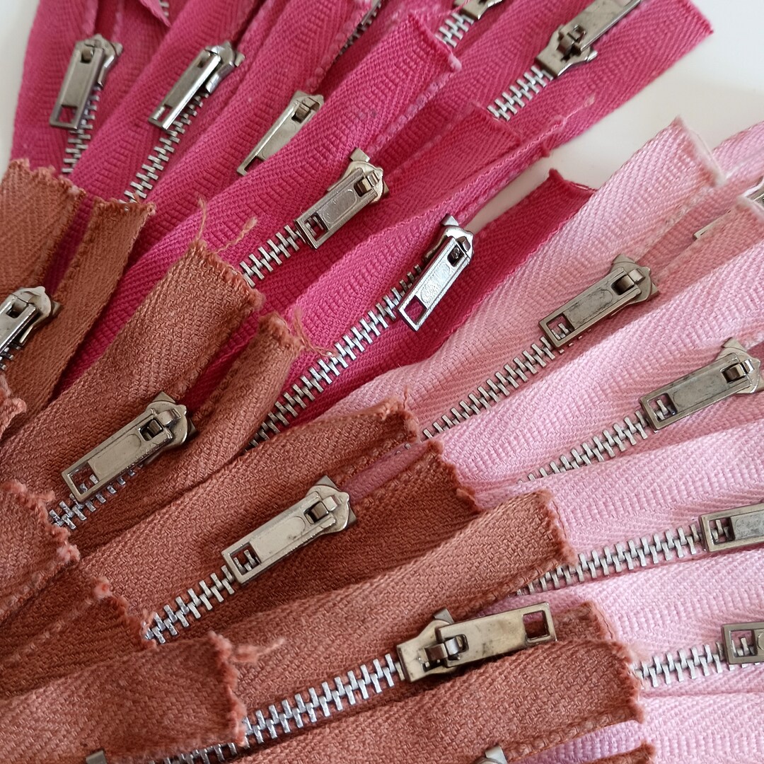 70s Ten Metal Zippers 18cm 7"3/32, Dress Skirt Trousers Zippers Made in ...