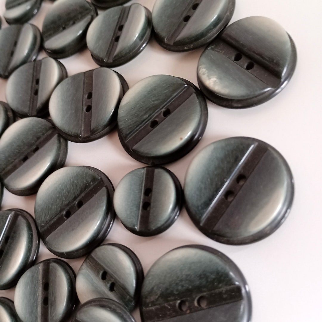 70s Green Buttons With Light Shades, Coat Jacket Dress Buttons, Made in ...