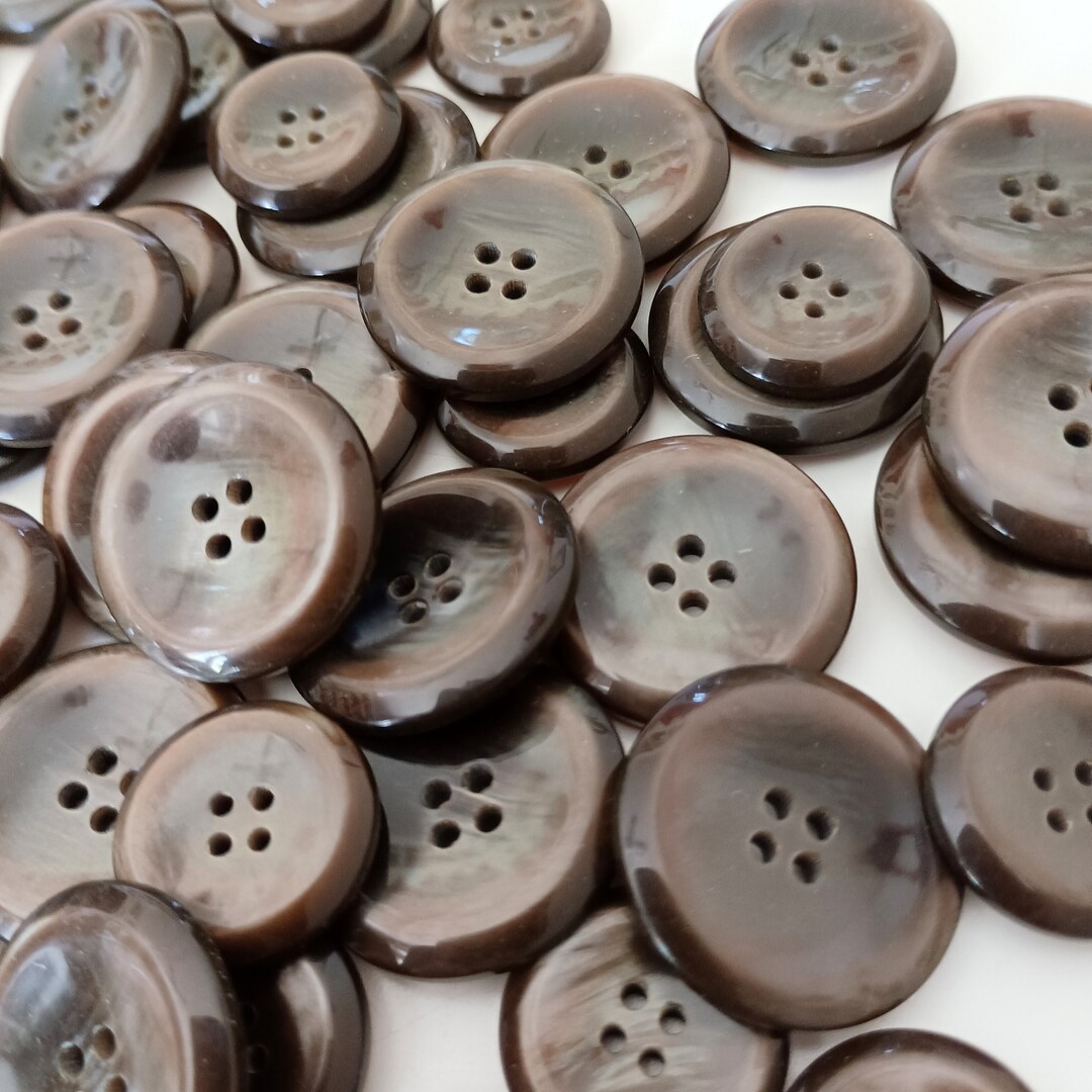 Pearly Brown Classic Buttons, Jacket Dress Buttons Made in Italy - Etsy