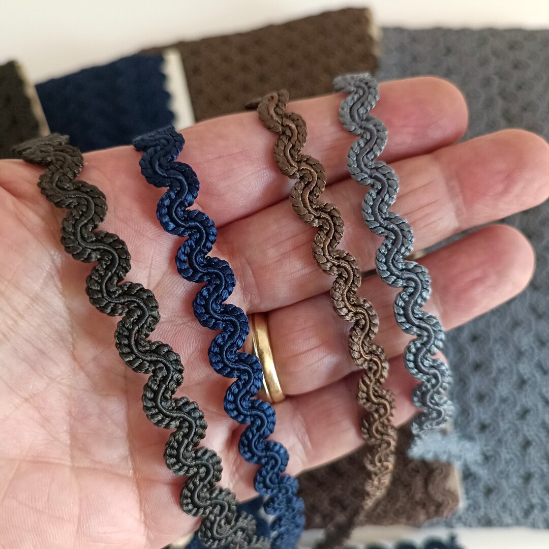 60s 70s Wavy Trim Viscose 20 Meters, Made in Italy Trims, Passementerie ...