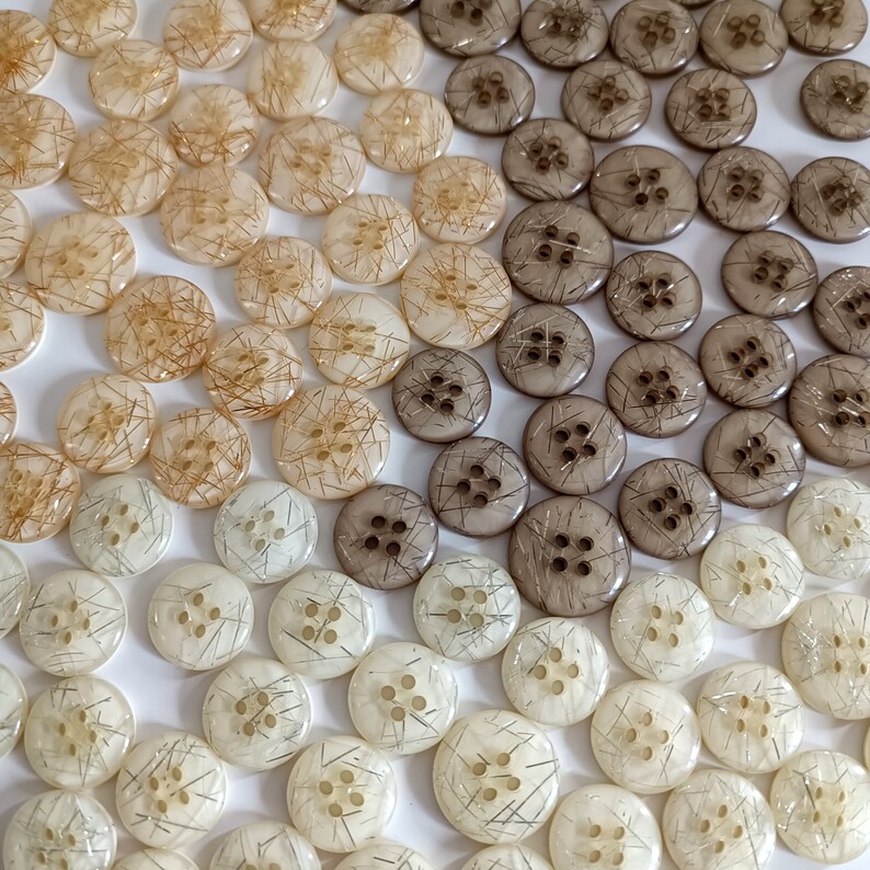 70s 80s Clear Buttons With Gold or Silver Specks Small - Etsy