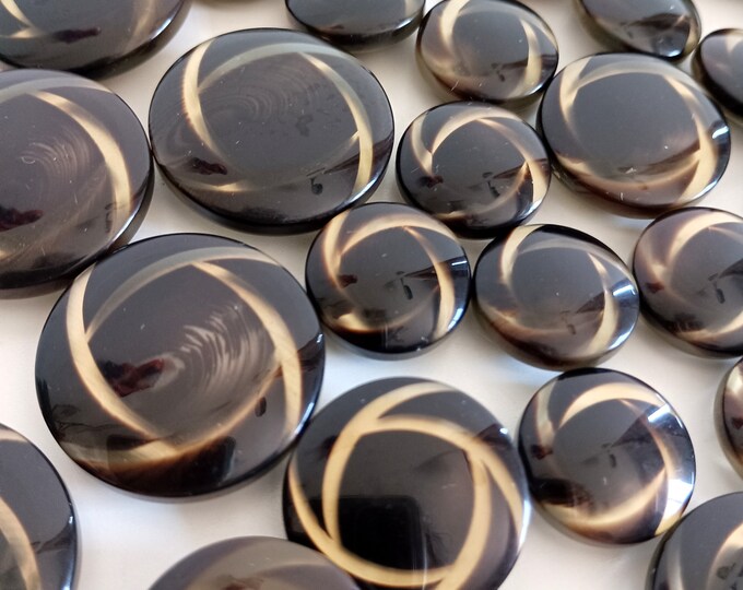 21 Clear and Brown Buttons Abstract Pattern, Coat Jacket Dress Buttons ...