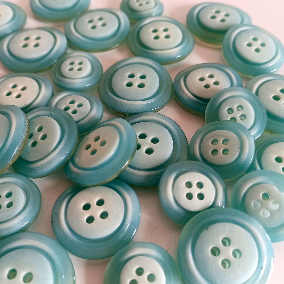Light Blue Buttons With Shades, Coat Jacket Dress Buttons, Made in ...
