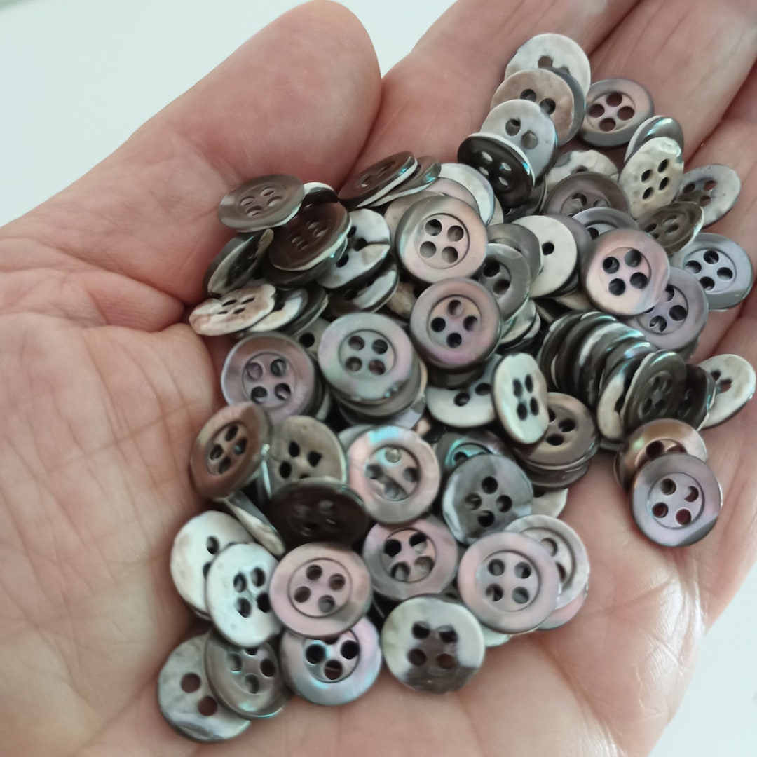 150 Violet Gray MOP Buttons 10mm, Dress Shirt Buttons, Made in Italy ...