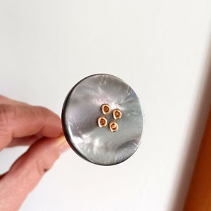 Pearly Gray Buttons, Coat Jacket Dress Buttons, Made in Italy High ...