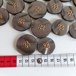 Pearly Gray Buttons, Coat Jacket Dress Buttons, Made in Italy High ...