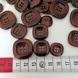 Brown Shaded Buttons Square Shaped, Coat Jacket Dress Buttons, Made in ...