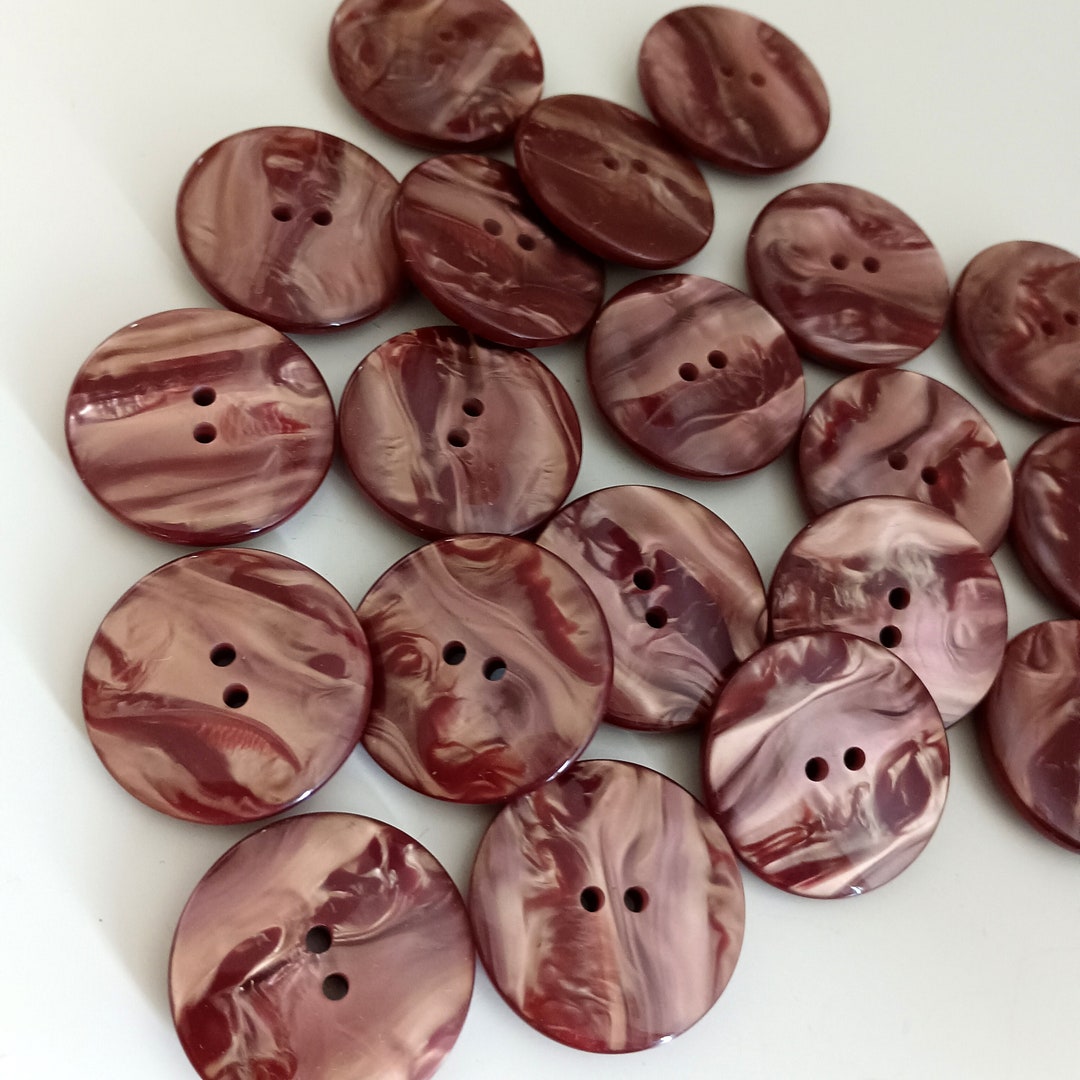 10 Pearly Marbled Burgundy Buttons Beautiful Reflexes Coat - Etsy