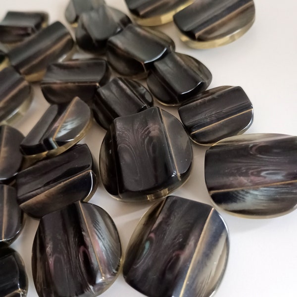 Black Matte Buttons - Etsy