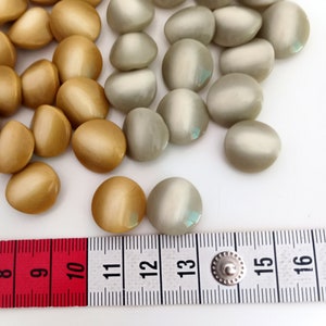 32 Small Buttons 15mm Mustard Sage Green, Dress Buttons, Made in Italy ...