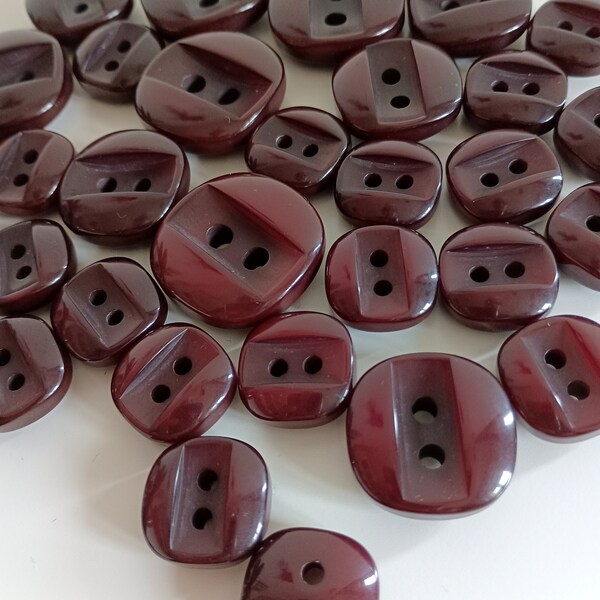 Burgundy Buttons - Etsy