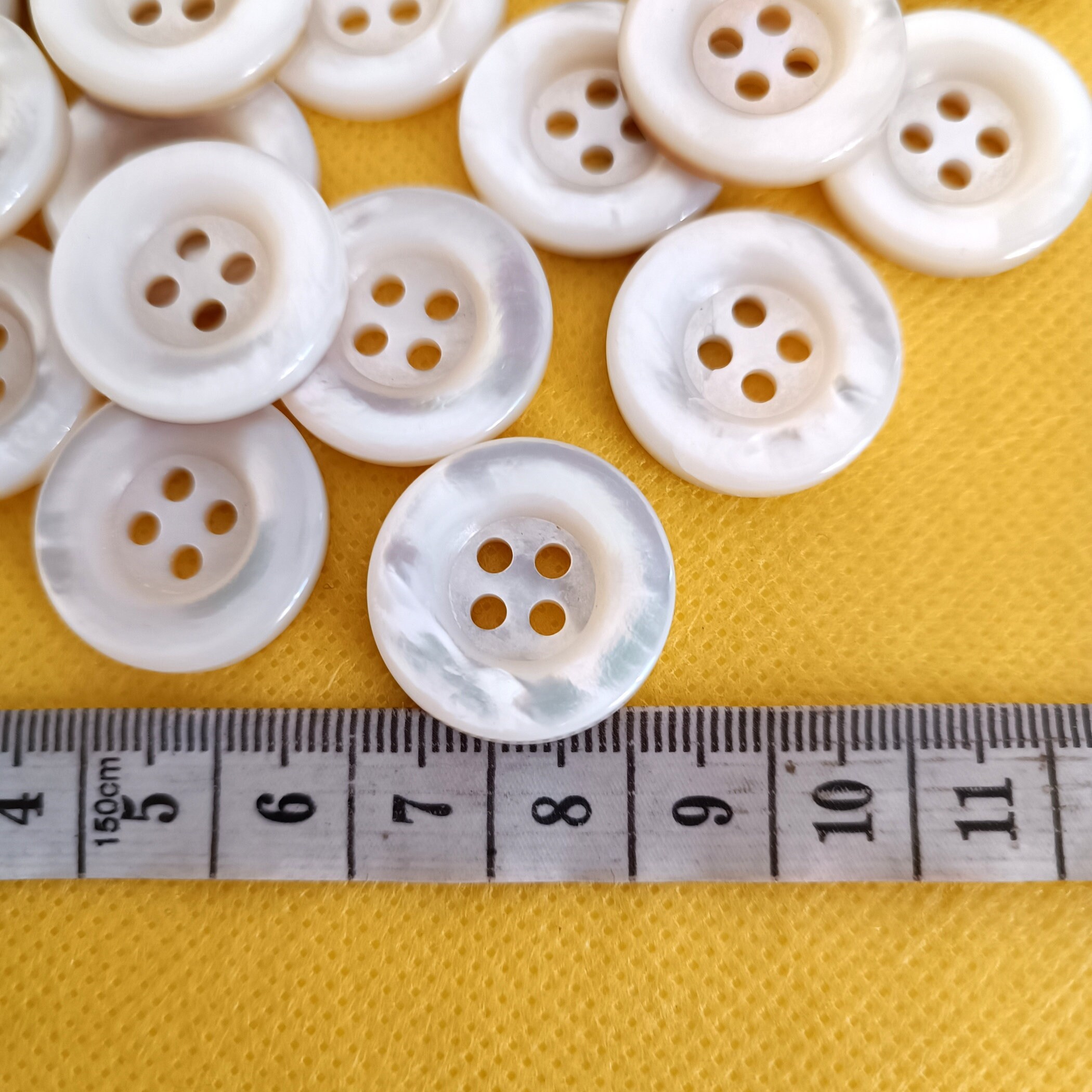 12 White MOP Buttons 23mm Jacket Dress Buttons Made in Italy - Etsy