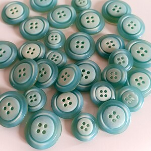 Light Blue Buttons With Shades, Coat Jacket Dress Buttons, Made in ...