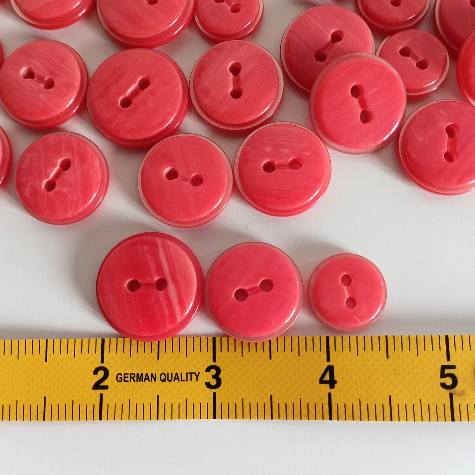 80s Red Shaded Buttons Coat Jacket Dress Buttons Made in - Etsy