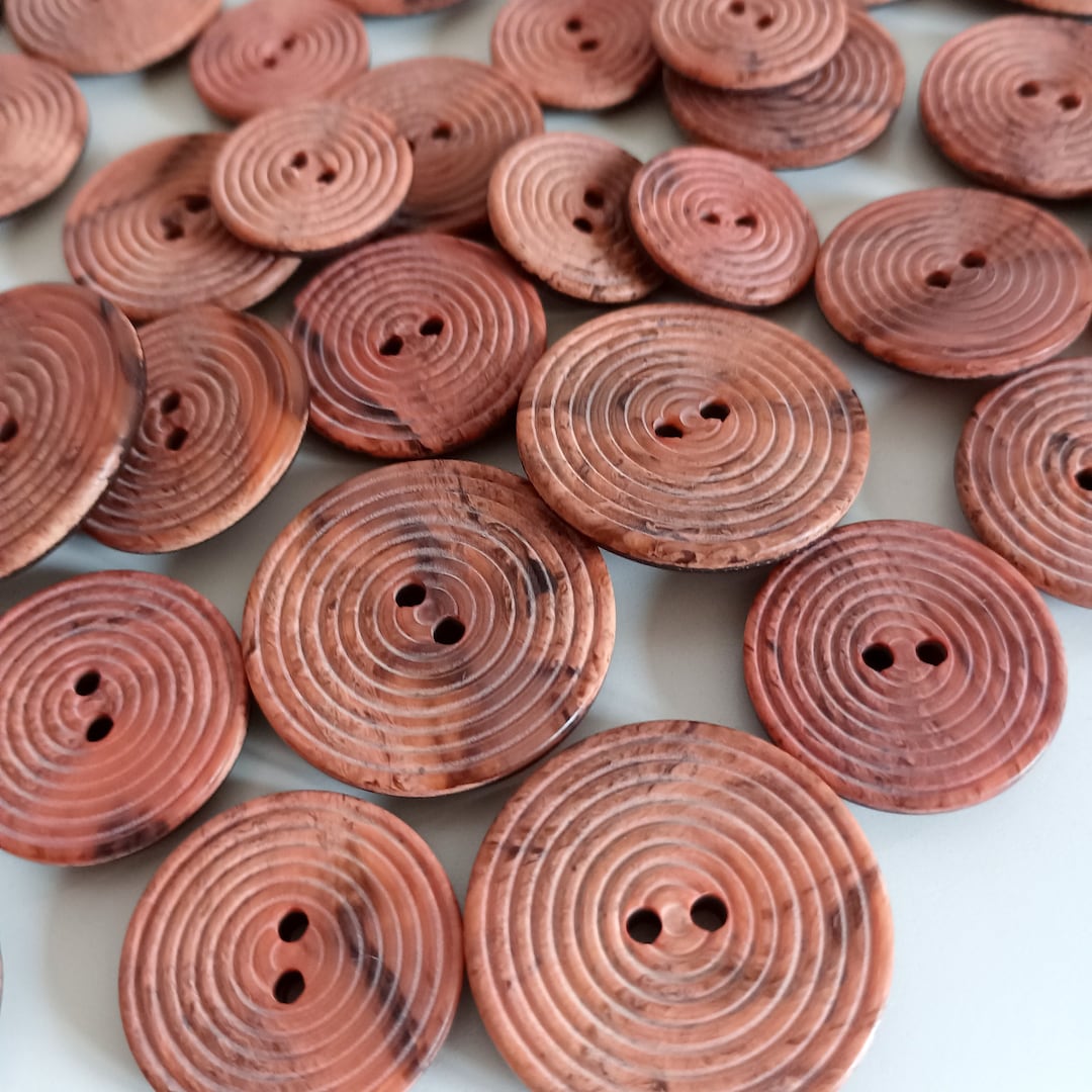 Pink Orange Shaded Buttons, Coat Jacket Dress Buttons, Made in Italy ...