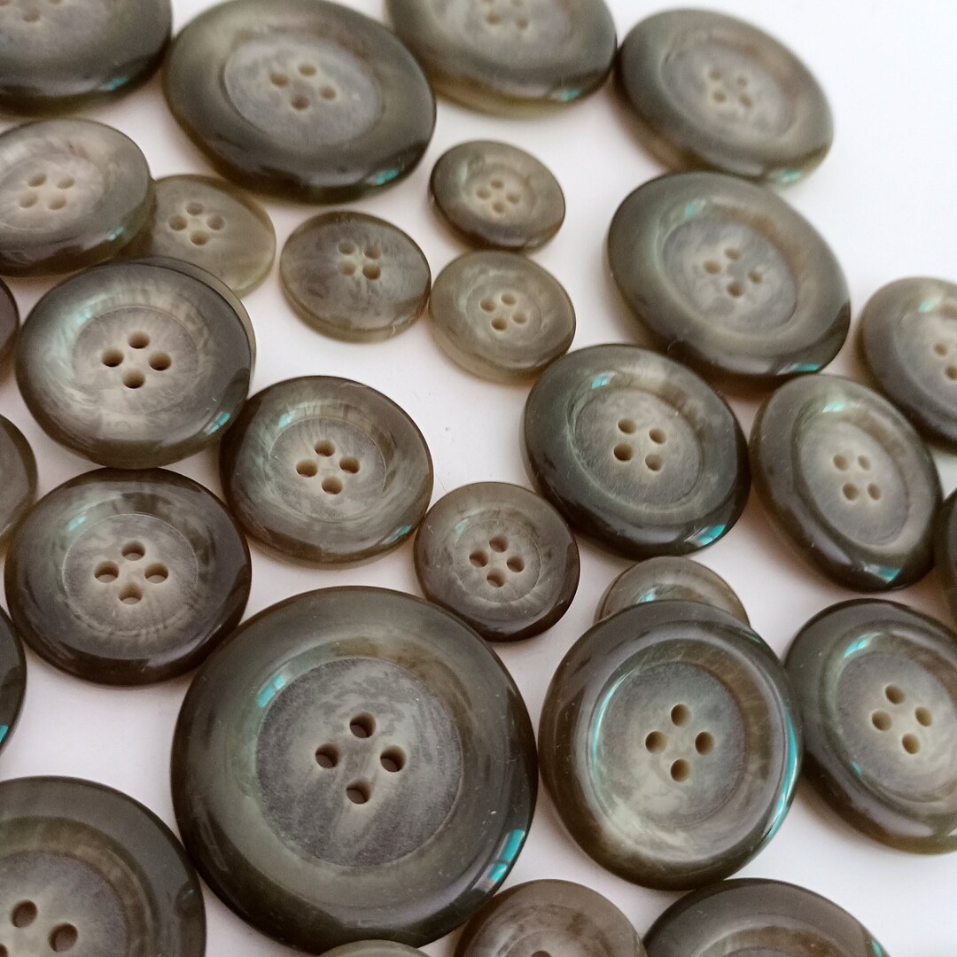 Green Shaded Buttons, Coat Jacket Dress Buttons, Made in Italy High ...