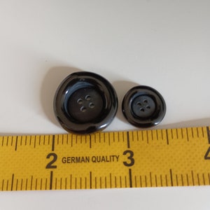 50 Shiny Black Buttons, Jacket Dress Buttons, Made in Italy Classic ...