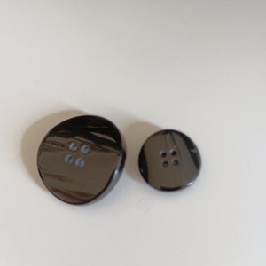 50 Shiny Black Buttons, Jacket Dress Buttons, Made in Italy Classic ...