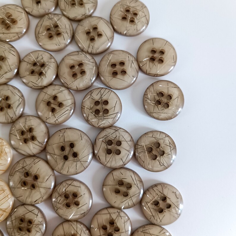 70s 80s Clear Buttons With Gold or Silver Specks Small - Etsy