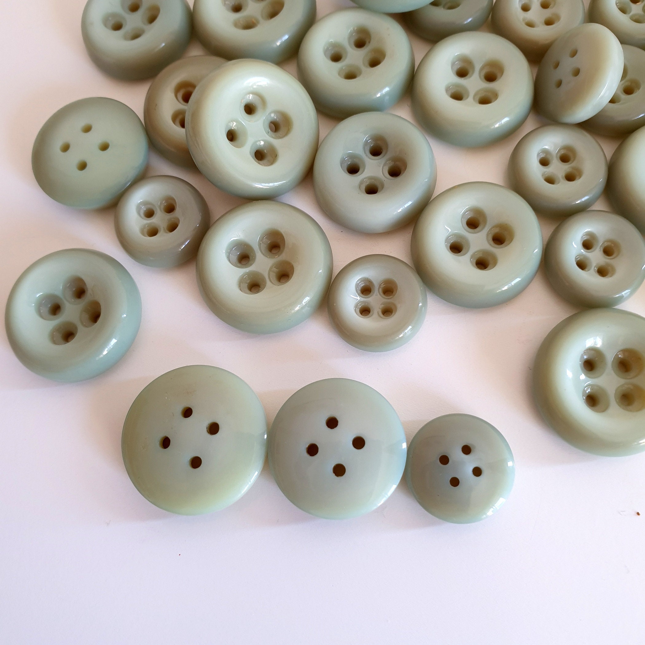 60s 70s Pale Green Buttons Coat Jacket Dress Buttons Made in - Etsy