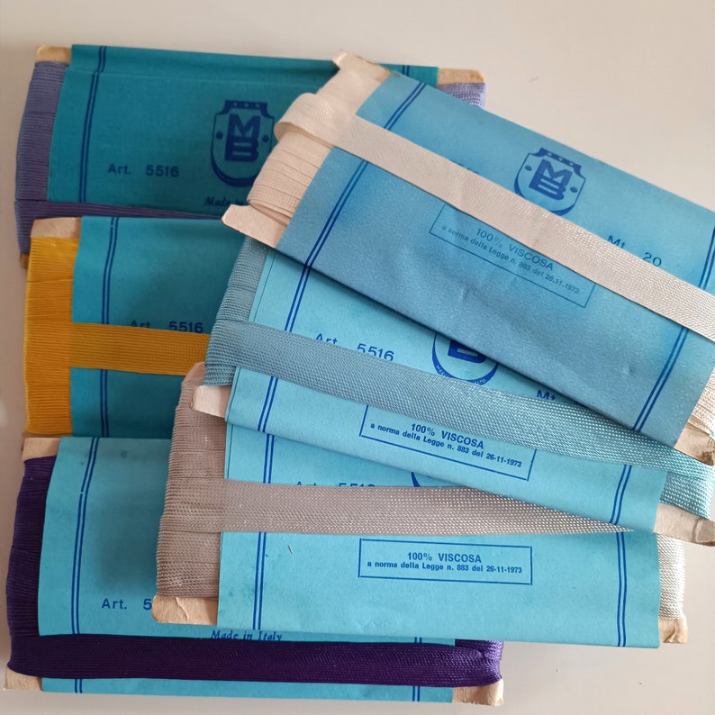 70s Braid Tape Viscose 20 Meters Blue Lilac Purple White - Etsy
