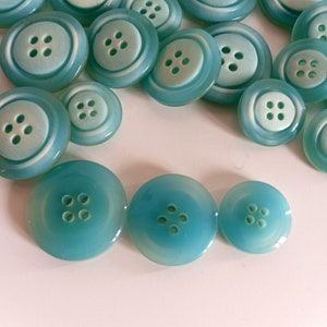 Light Blue Buttons With Shades, Coat Jacket Dress Buttons, Made in ...