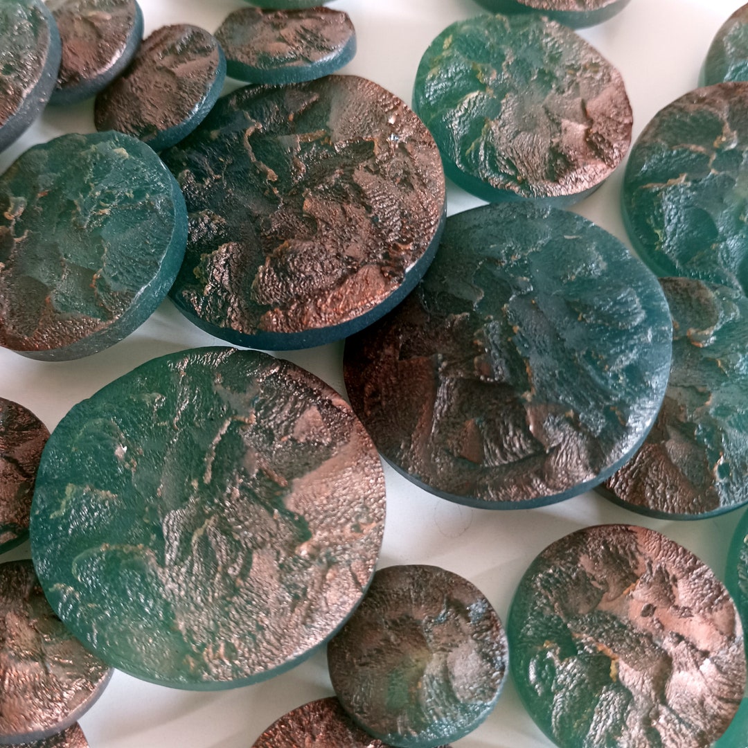 Green Blue Buttons Rose Gold Reflections, Coat Jacket Dress Buttons ...