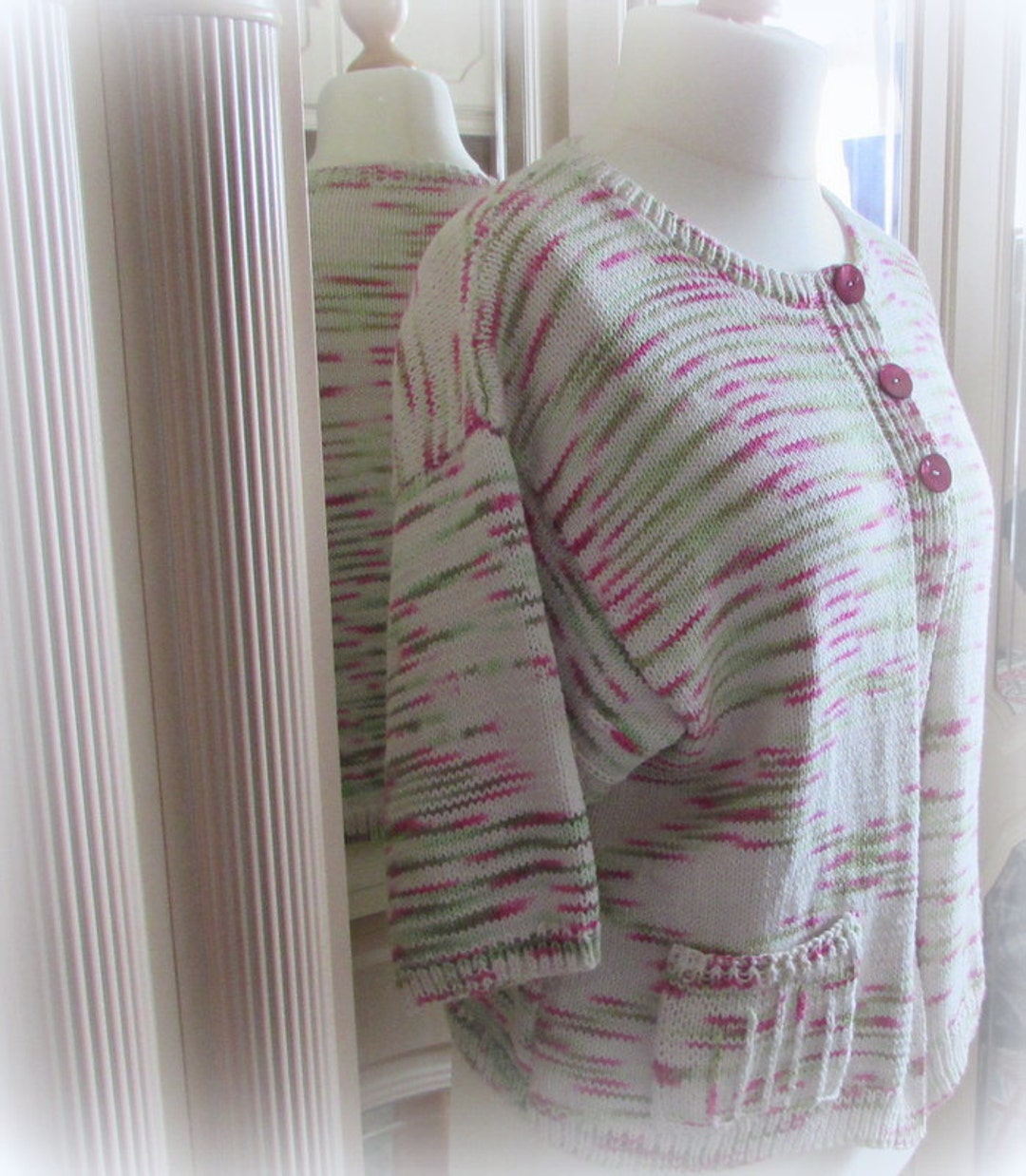 Cotton Cardigan/jacket- Hydrangea - Etsy