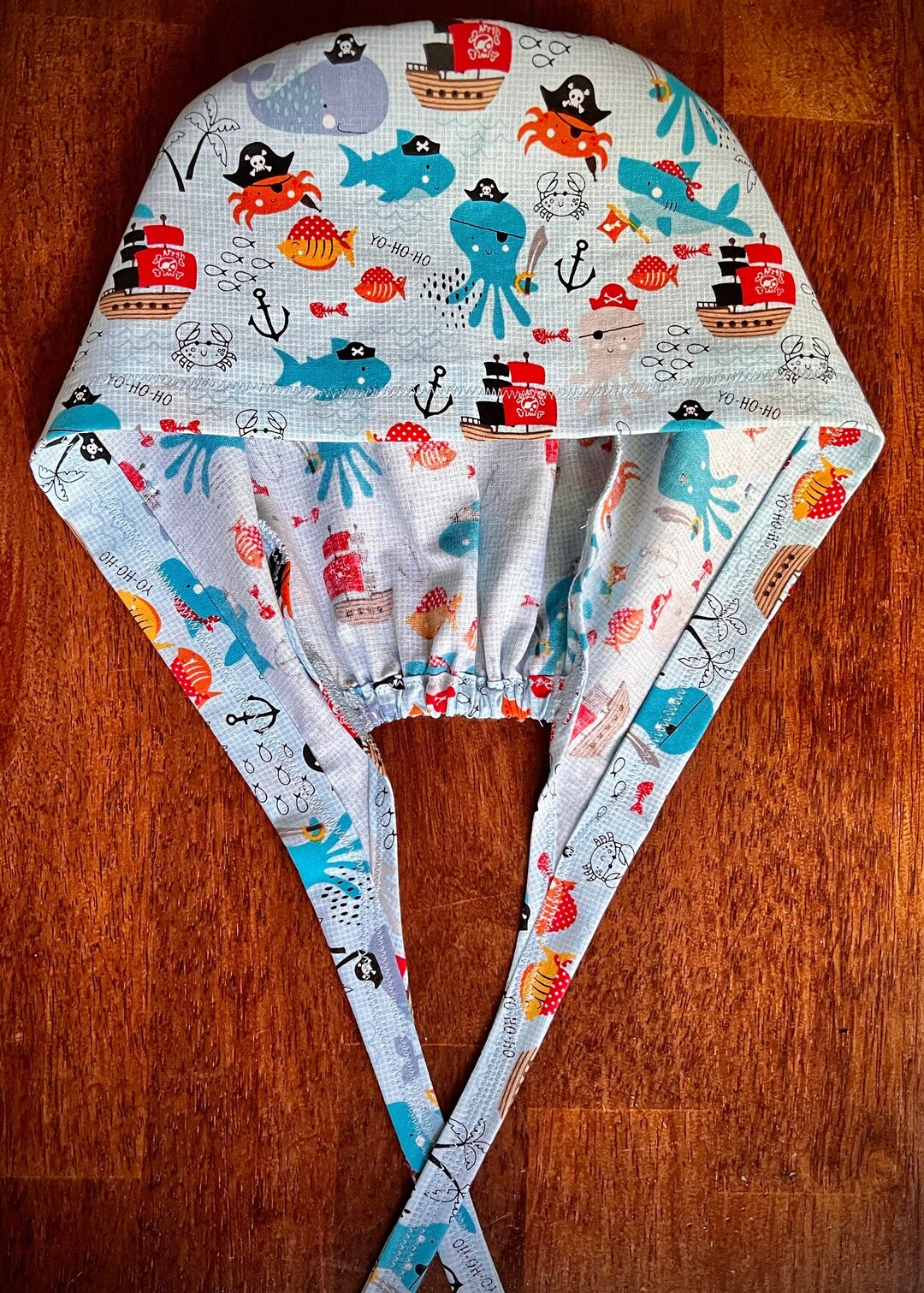 Ahoy, Matey! Sea Pirates Scrub Cap With Buttons - Etsy