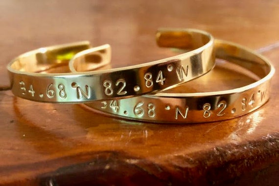 Custom ALL METAL no Fill Personalized Metal Cuff Bracelet | Etsy
