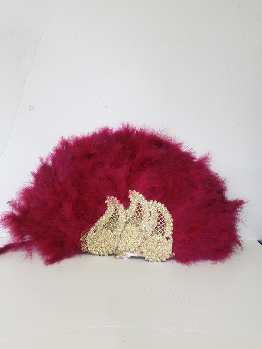 Feathered Clutch Bridal Fan, Traditional Engagement Hand Fan, Wedding ...