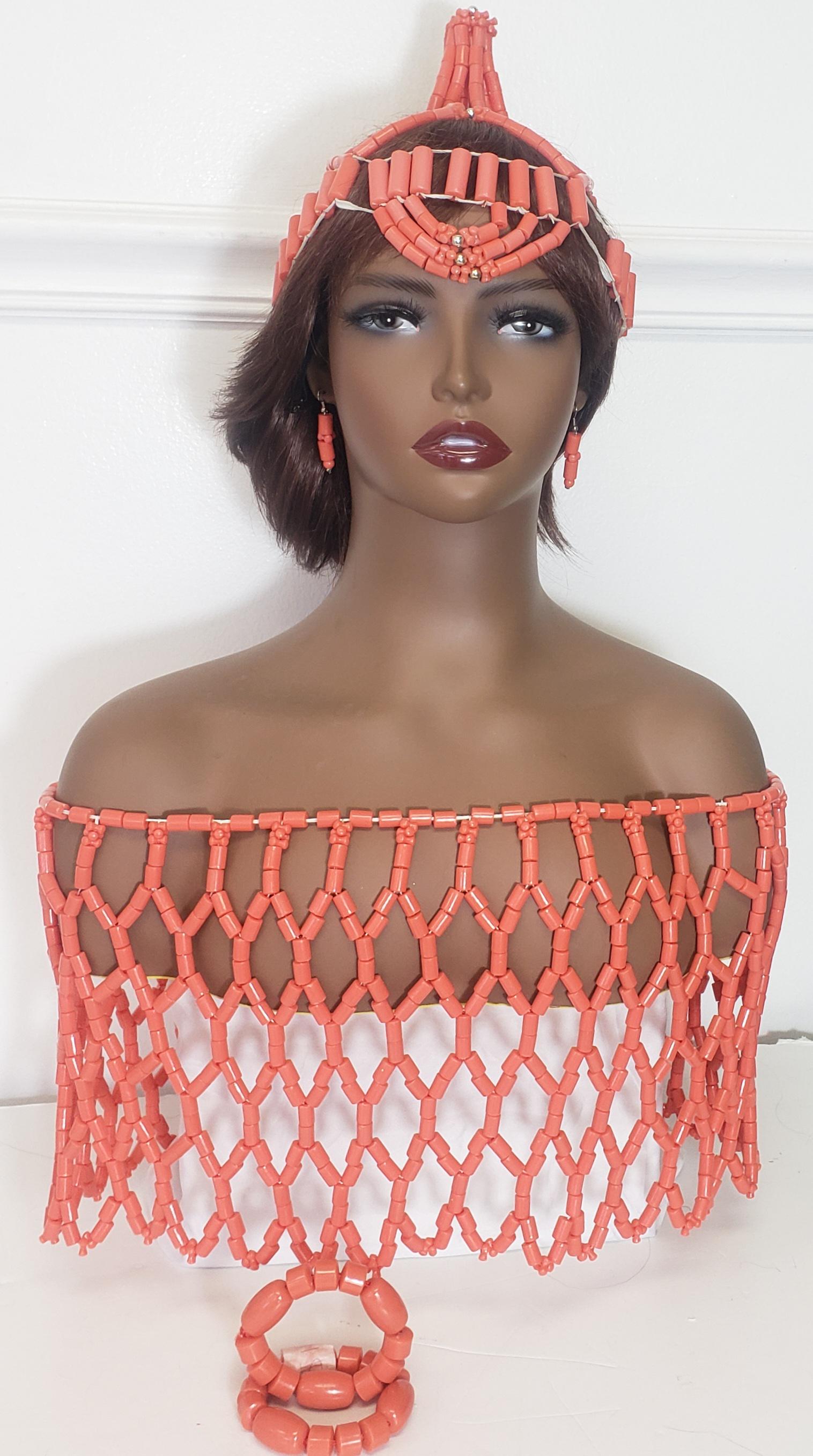African Bridal Beads Edo Igbo Bride Shoulder Shrug Beads - Etsy