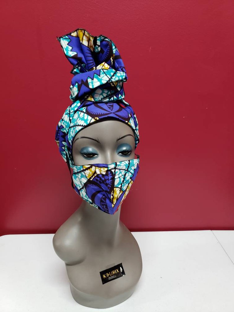 Head Wrap and Mask Combo Set - Etsy