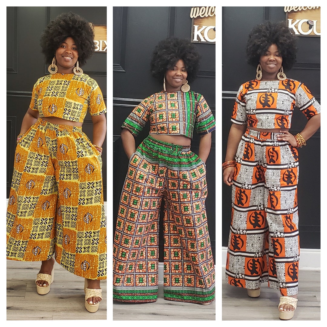 African Two Piece Top and Pants - Etsy