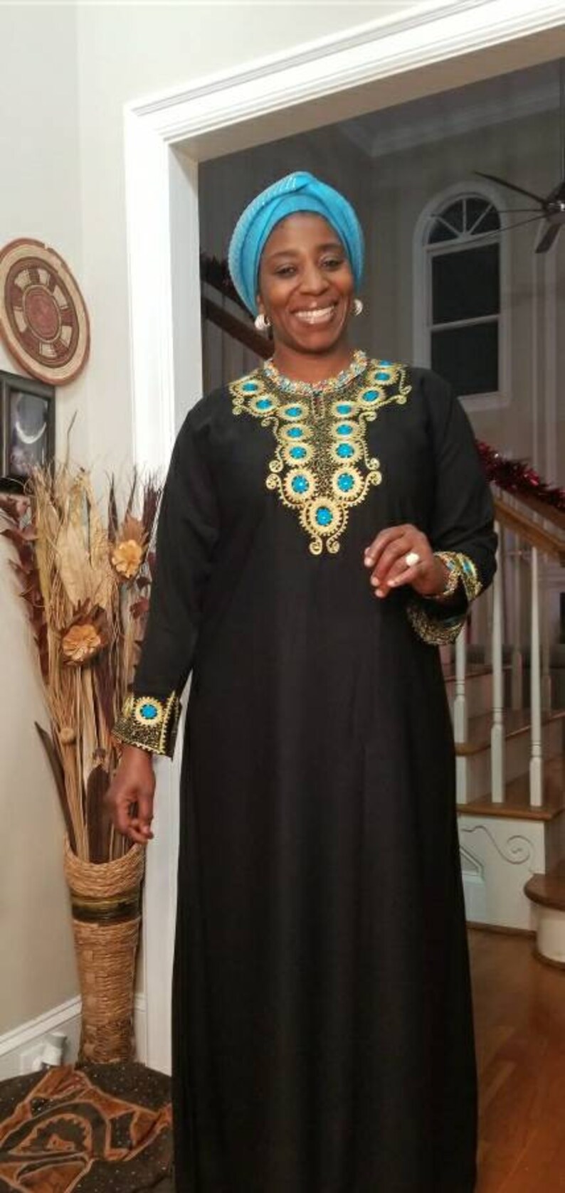 African Abaya Kaftan Dress - Etsy