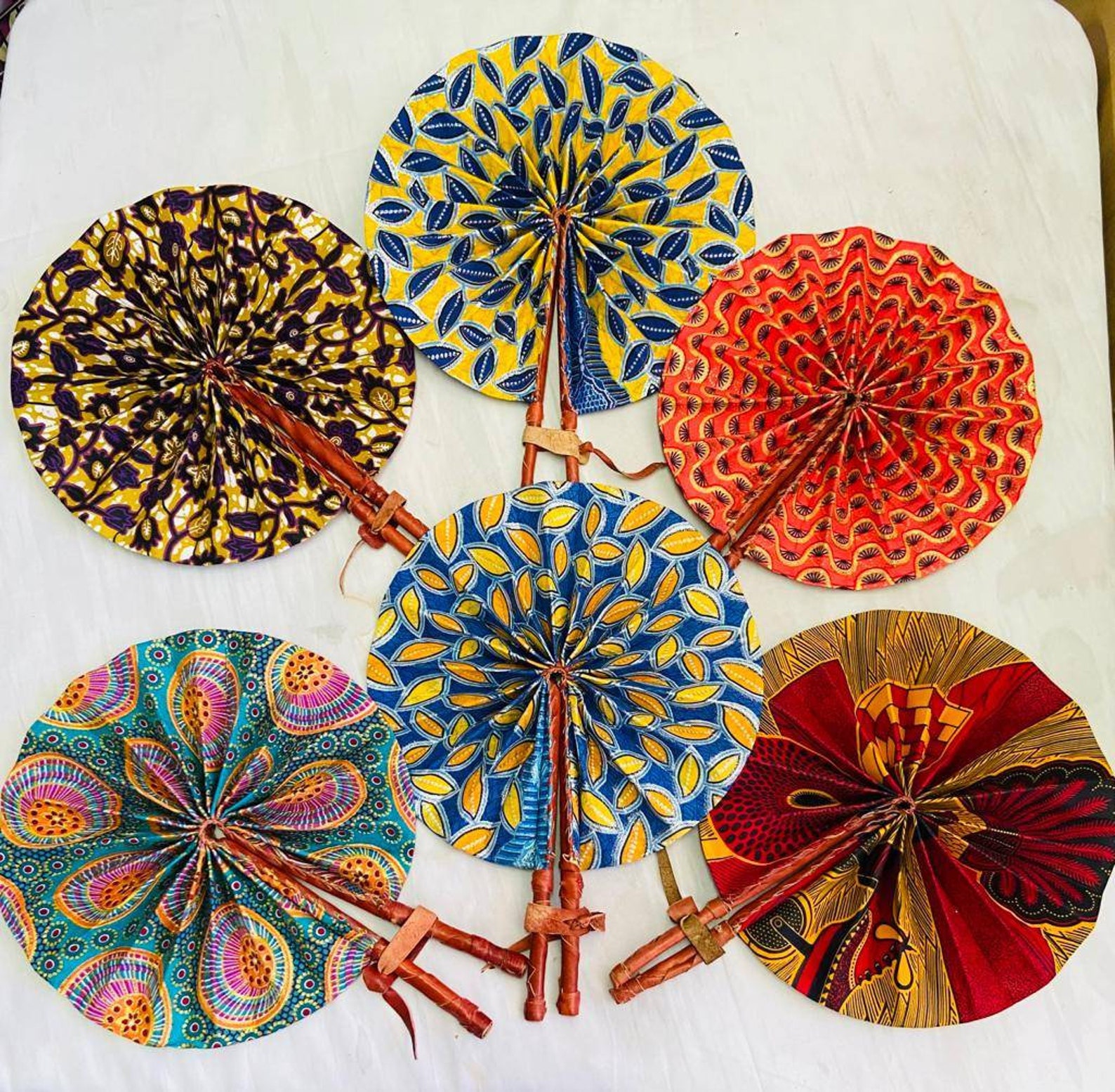 African Ankara Wax Print Ghana Hand Fan | Etsy