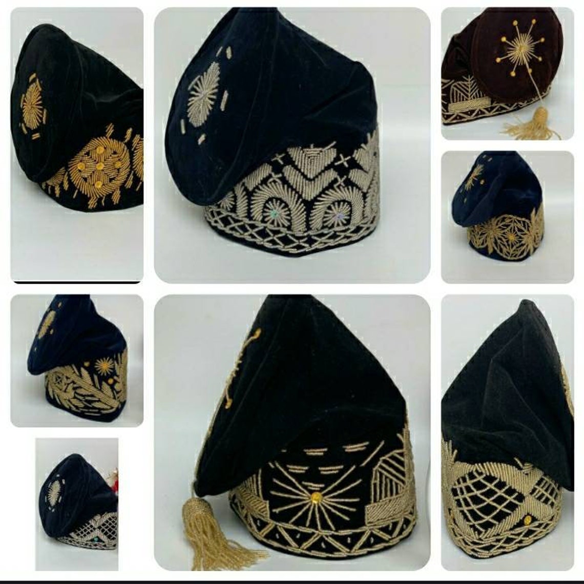African Kufi Hat Groom and Groom's Men Hat Hausa Aboku Cap Igbo Cap ...