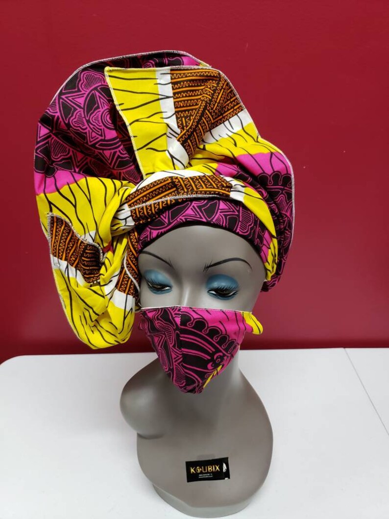 Head Wrap and Mask Combo Set - Etsy