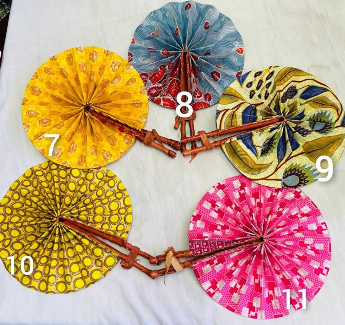 African Ankara Wax Print Ghana Hand Fan | Etsy