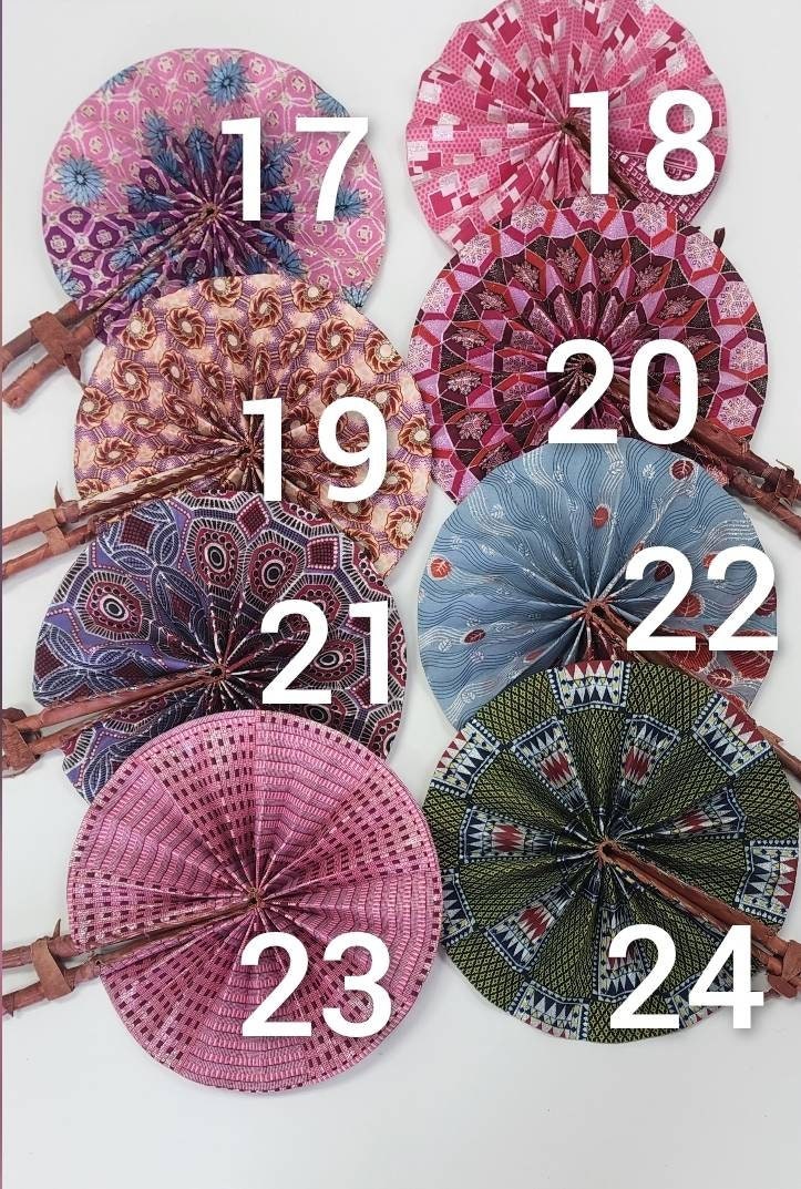 African Ankara Wax Print Ghana Hand Fan - Etsy